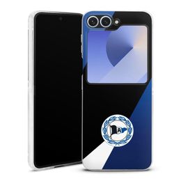 DeinDesign Galaxy Z Flip 6 Handy Hard Case Schutzh&uuml;lle transparent Smartphone Handy H&uuml;lle Arminia Bielefeld Official Licensed Product Dsc Hard Case