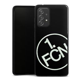 DeinDesign Galaxy A52s 5G Handy Slim Case extra d&uuml;nn Silikon Handyh&uuml;lle schwarz H&uuml;lle Logo 1. Fcn 1. Fc N&uuml;rnberg Silikon Slim Case