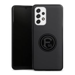 DeinDesign Galaxy A33 5G Handy Slim Case extra d&uuml;nn Silikon Handyh&uuml;lle schwarz H&uuml;lle Logo F95 Fortuna D&uuml;sseldorf Silikon Slim Case