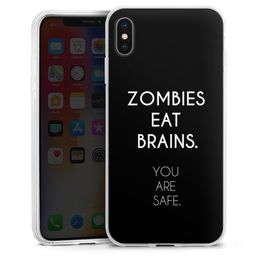 DeinDesign iPhone Xs Max Handy Silikon H&uuml;lle Case transparent Handyh&uuml;lle Statement Funny Zombie Silikon Case