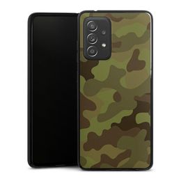 DeinDesign Galaxy A52s 5G Handy Slim Case extra d&uuml;nn Silikon Handyh&uuml;lle schwarz H&uuml;lle Camouflage Tarnmuster Army Silikon Slim Case