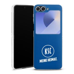 DeinDesign Galaxy Z Flip 6 Handy Hard Case Schutzh&uuml;lle transparent Smartphone Handy H&uuml;lle Ksc Karlsruher Sc Statement Hard Case