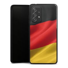 DeinDesign Galaxy A52s 5G Handy Slim Case extra d&uuml;nn Silikon Handyh&uuml;lle schwarz H&uuml;lle Germany Flags Flag Silikon Slim Case