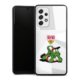 DeinDesign Galaxy A33 5G Handy Slim Case extra d&uuml;nn Silikon Handyh&uuml;lle schwarz H&uuml;lle Official Licensed Product Mascot Vfb Stuttgart Silikon Slim Case