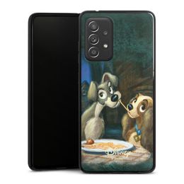 DeinDesign Galaxy A52s 5G Handy Slim Case extra d&uuml;nn Silikon Handyh&uuml;lle schwarz H&uuml;lle Lady And The Tramp Disney Official Licensed Product Silikon Slim Case
