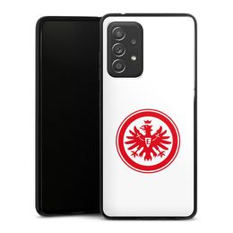 DeinDesign Galaxy A52s 5G Handy Slim Case extra d&uuml;nn Silikon Handyh&uuml;lle schwarz H&uuml;lle Official Licensed Product Sge Eintracht Frankfurt Silikon Slim Case
