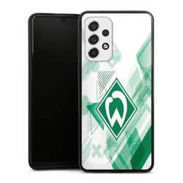 DeinDesign Galaxy A33 5G Handy Slim Case extra d&uuml;nn Silikon Handyh&uuml;lle schwarz H&uuml;lle Muster Official Licensed Product Sv Werder Bremen Silikon Slim Case