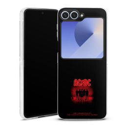 DeinDesign Galaxy Z Flip 7 FE Handy Hard Case Schutzh&uuml;lle transparent Smartphone Handy H&uuml;lle Band Acdc Official Licensed Product Hard Case