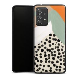 DeinDesign Galaxy A52s 5G Handy Slim Case extra d&uuml;nn Silikon Handyh&uuml;lle schwarz H&uuml;lle Abstract Boho Kunst Silikon Slim Case