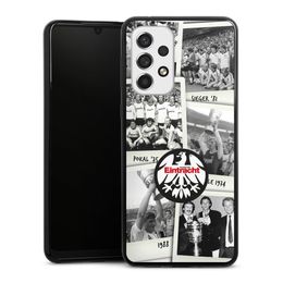 DeinDesign Galaxy A33 5G Handy Slim Case extra d&uuml;nn Silikon Handyh&uuml;lle schwarz H&uuml;lle Retro Eintracht Frankfurt Official Licensed Product Silikon Slim Case