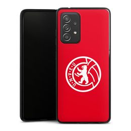 DeinDesign Galaxy A52s 5G Handy Slim Case extra d&uuml;nn Silikon Handyh&uuml;lle schwarz H&uuml;lle Bear 1. Fc Union Berlin Official Licensed Product Silikon Slim Case