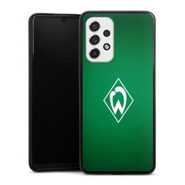 DeinDesign Galaxy A33 5G Handy Slim Case extra d&uuml;nn Silikon Handyh&uuml;lle schwarz H&uuml;lle Logo Sv Werder Bremen Merchandise Silikon Slim Case