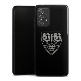 DeinDesign Galaxy A52s 5G Handy Slim Case extra d&uuml;nn Silikon Handyh&uuml;lle schwarz H&uuml;lle Official Licensed Product Vfb Stuttgart Logo Silikon Slim Case