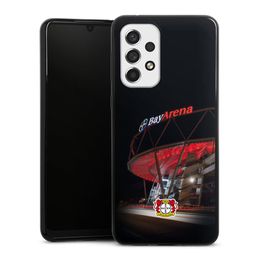DeinDesign Galaxy A33 5G Handy Slim Case extra d&uuml;nn Silikon Handyh&uuml;lle schwarz H&uuml;lle Official Licensed Product Bayer 04 Leverkusen Stadium Silikon Slim Case
