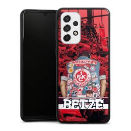 DeinDesign Galaxy A33 5G Handy Slim Case extra d&uuml;nn Silikon Handyh&uuml;lle schwarz H&uuml;lle 1. Fck Official Licensed Product 1. Fc Kaiserslautern Silikon Slim Case