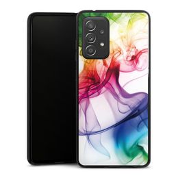 DeinDesign Galaxy A52s 5G Handy Slim Case extra d&uuml;nn Silikon Handyh&uuml;lle schwarz H&uuml;lle Rainbow Colour Water Silikon Slim Case