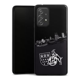 DeinDesign Galaxy A52s 5G Handy Slim Case extra d&uuml;nn Silikon Handyh&uuml;lle schwarz H&uuml;lle Skyline Official Licensed Product 1. Fc K&ouml;ln Silikon Slim Case