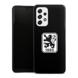 DeinDesign Galaxy A33 5G Handy Slim Case extra d&uuml;nn Silikon Handyh&uuml;lle schwarz H&uuml;lle Tsv 1860 M&uuml;nchen Official Licensed Product Sechzger Silikon Slim Case