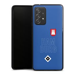 DeinDesign Galaxy A52s 5G Handy Slim Case extra d&uuml;nn Silikon Handyh&uuml;lle schwarz H&uuml;lle Official Licensed Product Hamburg Hamburger Sv Silikon Slim Case