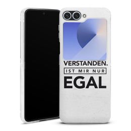 DeinDesign Galaxy Z Flip 6 Handy Hard Case Schutzh&uuml;lle transparent Smartphone Handy H&uuml;lle Spruch Sayings Statement Hard Case