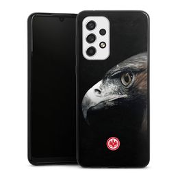 DeinDesign Galaxy A33 5G Handy Slim Case extra d&uuml;nn Silikon Handyh&uuml;lle schwarz H&uuml;lle European Cup Eintracht Frankfurt Official Licensed Product Silikon Slim Case