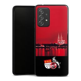 DeinDesign Galaxy A52s 5G Handy Slim Case extra d&uuml;nn Silikon Handyh&uuml;lle schwarz H&uuml;lle 1. Fc K&ouml;ln Skyline Official Licensed Product Silikon Slim Case