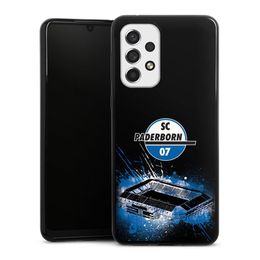 DeinDesign Galaxy A33 5G Handy Slim Case extra d&uuml;nn Silikon Handyh&uuml;lle schwarz H&uuml;lle Stadium Sc Paderborn 07 Official Licensed Product Silikon Slim Case
