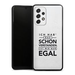 DeinDesign Galaxy A33 5G Handy Slim Case extra d&uuml;nn Silikon Handyh&uuml;lle schwarz H&uuml;lle Spruch Sayings Statement Silikon Slim Case