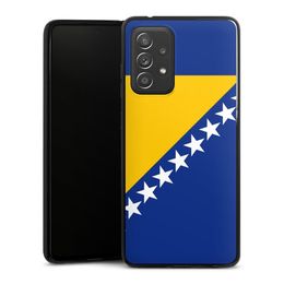DeinDesign Galaxy A52s 5G Handy Slim Case extra d&uuml;nn Silikon Handyh&uuml;lle schwarz H&uuml;lle Bosnia Flag Silikon Slim Case