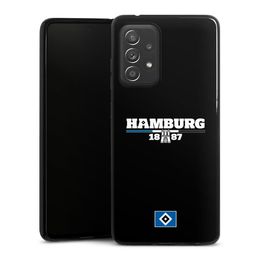 DeinDesign Galaxy A52s 5G Handy Slim Case extra d&uuml;nn Silikon Handyh&uuml;lle schwarz H&uuml;lle Hamburg Official Licensed Product Hsv Silikon Slim Case