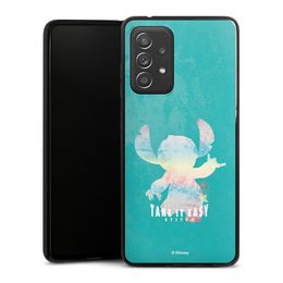 DeinDesign Galaxy A52s 5G Handy Slim Case extra d&uuml;nn Silikon Handyh&uuml;lle schwarz H&uuml;lle Lilo & Stitch Official Licensed Product Disney Silikon Slim Case