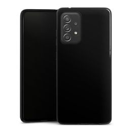 DeinDesign Galaxy A52s 5G Handy Slim Case extra d&uuml;nn Silikon Handyh&uuml;lle schwarz H&uuml;lle Colour Black Unicoloured Silikon Slim Case