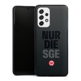 DeinDesign Galaxy A33 5G Handy Slim Case extra d&uuml;nn Silikon Handyh&uuml;lle schwarz H&uuml;lle Sge Official Licensed Product Eintracht Frankfurt Silikon Slim Case
