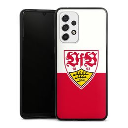 DeinDesign Galaxy A33 5G Handy Slim Case extra d&uuml;nn Silikon Handyh&uuml;lle schwarz H&uuml;lle Vfb Stuttgart Official Licensed Product Logo Silikon Slim Case