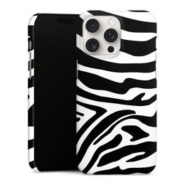 DeinDesign iPhone 15 Pro Max Handy Premium Case Smartphone Handyh&uuml;lle Schutzh&uuml;lle matt Animal Look Zebra Animal Print Premium Case