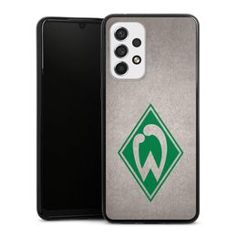 DeinDesign Galaxy A33 5G Handy Slim Case extra d&uuml;nn Silikon Handyh&uuml;lle schwarz H&uuml;lle Sv Werder Bremen Concrete Official Licensed Product Silikon Slim Case