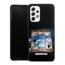 DeinDesign Galaxy A33 5G Handy Slim Case extra d&uuml;nn Silikon Handyh&uuml;lle schwarz H&uuml;lle Hertha Bsc Wall Official Licensed Product Silikon Slim Case