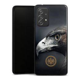 DeinDesign Galaxy A52s 5G Handy Slim Case extra d&uuml;nn Silikon Handyh&uuml;lle schwarz H&uuml;lle Eintracht Frankfurt Eagle Official Licensed Product Silikon Slim Case