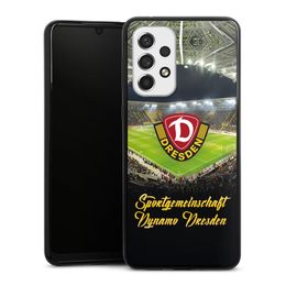 DeinDesign Galaxy A33 5G Handy Slim Case extra d&uuml;nn Silikon Handyh&uuml;lle schwarz H&uuml;lle Official Licensed Product Sgd Sg Dynamo Dresden Silikon Slim Case