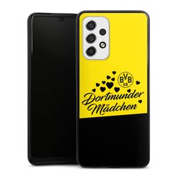 DeinDesign Galaxy A33 5G Handy Slim Case extra d&uuml;nn Silikon Handyh&uuml;lle schwarz H&uuml;lle Bvb Dortmunder Girl Borussia Dortmund Silikon Slim Case