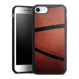 DeinDesign iPhone SE (2020) Handy Gallery Case Handyh&uuml;lle 9H Geh&auml;rtetes Glas R&uuml;ckseite H&uuml;lle Sports Ball Basketball Gallery Case