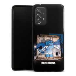 DeinDesign Galaxy A52s 5G Handy Slim Case extra d&uuml;nn Silikon Handyh&uuml;lle schwarz H&uuml;lle Hertha Bsc Wall Official Licensed Product Silikon Slim Case