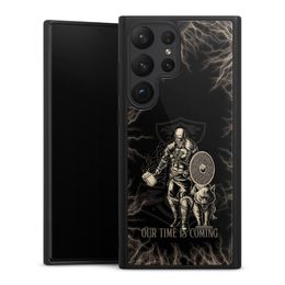 DeinDesign Galaxy S23 Ultra Handy Gallery Case Handyh&uuml;lle 9H Geh&auml;rtetes Glas R&uuml;ckseite H&uuml;lle Wikinger Vikings Tv Show Designs Gallery Case