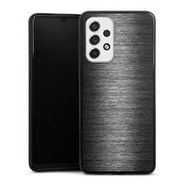 DeinDesign Galaxy A33 5G Handy Slim Case extra d&uuml;nn Silikon Handyh&uuml;lle schwarz H&uuml;lle Metal Metallic Look Anthracite Silikon Slim Case
