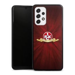 DeinDesign Galaxy A33 5G Handy Slim Case extra d&uuml;nn Silikon Handyh&uuml;lle schwarz H&uuml;lle 1. Fc Kaiserslautern Official Licensed Product Logo Silikon Slim Case