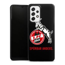 DeinDesign Galaxy A33 5G Handy Slim Case extra d&uuml;nn Silikon Handyh&uuml;lle schwarz H&uuml;lle Transparent Official Licensed Product 1. Fc K&ouml;ln Silikon Slim Case