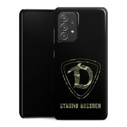 DeinDesign Galaxy A52s 5G Handy Premium Case Smartphone Handyh&uuml;lle Schutzh&uuml;lle gl&auml;nzend Sg Dynamo Dresden Official Licensed Product Sgd Premium Case