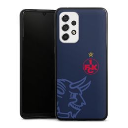 DeinDesign Galaxy A33 5G Handy Slim Case extra d&uuml;nn Silikon Handyh&uuml;lle schwarz H&uuml;lle Logo 1. Fck 1. Fc Kaiserslautern Silikon Slim Case