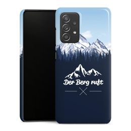 DeinDesign Galaxy A52s 5G Handy Premium Case Smartphone Handyh&uuml;lle Schutzh&uuml;lle gl&auml;nzend Wanderlust Sky Mountain Premium Case