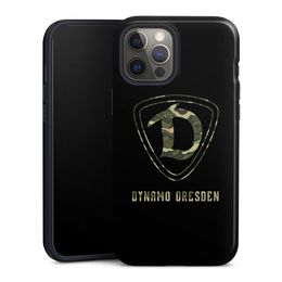 DeinDesign iPhone 12 Pro Max Handy Panzer Handyh&uuml;lle robuste Outdoor H&uuml;lle Schutzh&uuml;lle gl&auml;nzend Sgd Official Licensed Product Sg Dynamo Dresden Tough Case